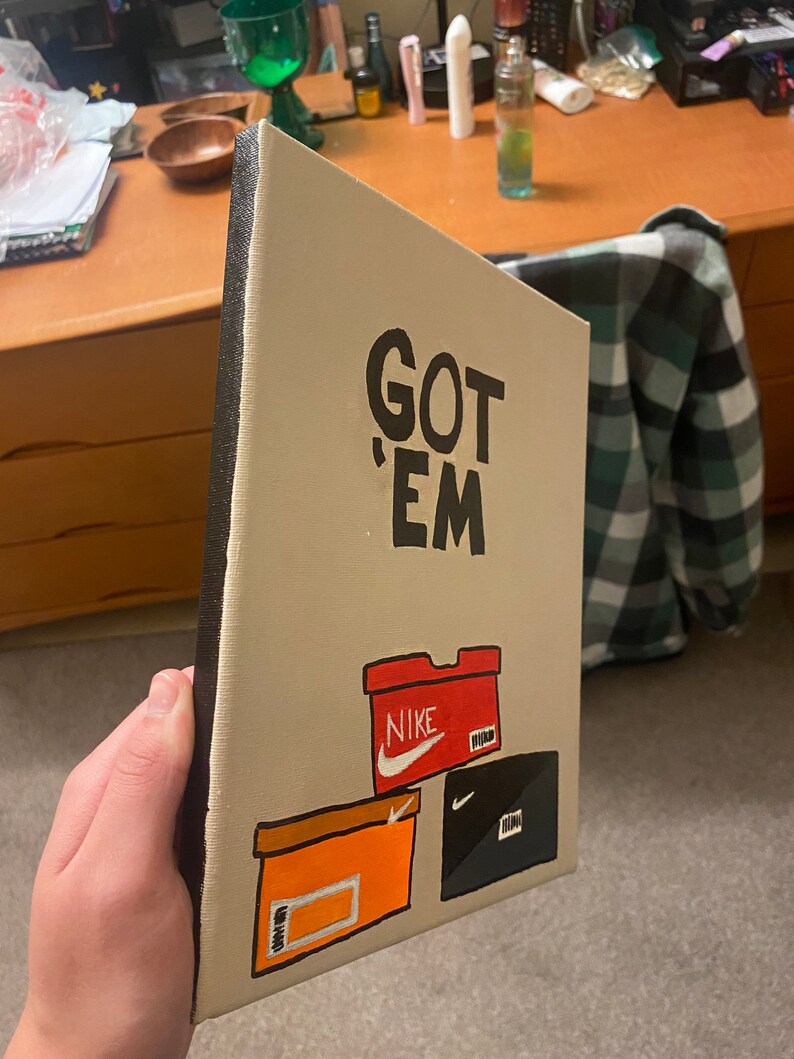 Nike “got Em” Painting - Etsy