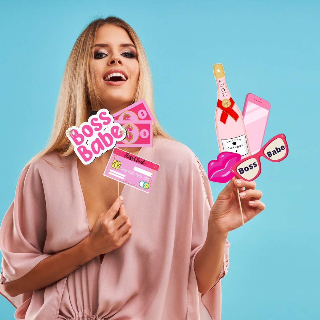 Printable 16 Boss Chick Party Photo Booth Props, Photo Booth Props ...