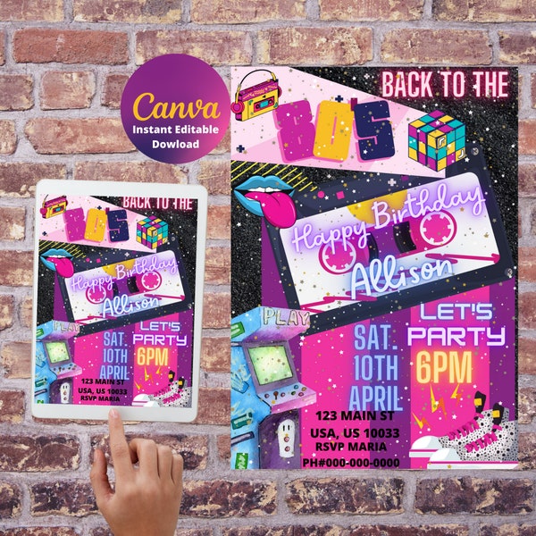 Decades Birthday Party Invitation - Etsy