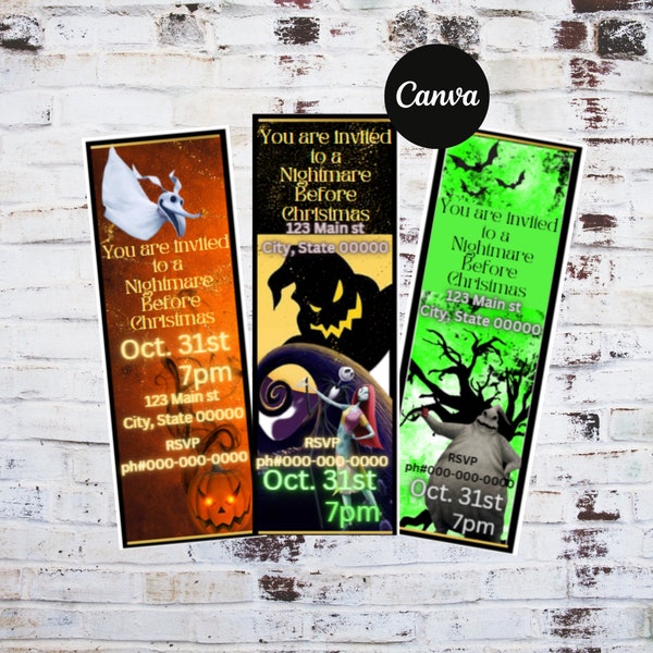 Horror Movie Ticket Invitation - Etsy