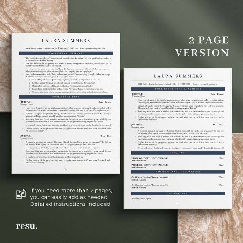 ATS Friendly Resume Template for Google Docs and Word Resume, ATS ...