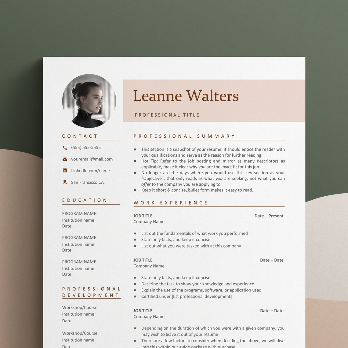 CV Template Modern, Photo Creative CV, Resume Google Doc, CV Templat ...