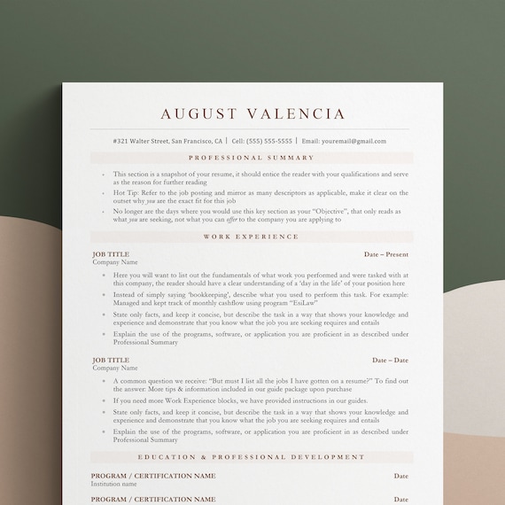 ATS Friendly Resume Modern Resume Teacher Cv Cv Template - Etsy