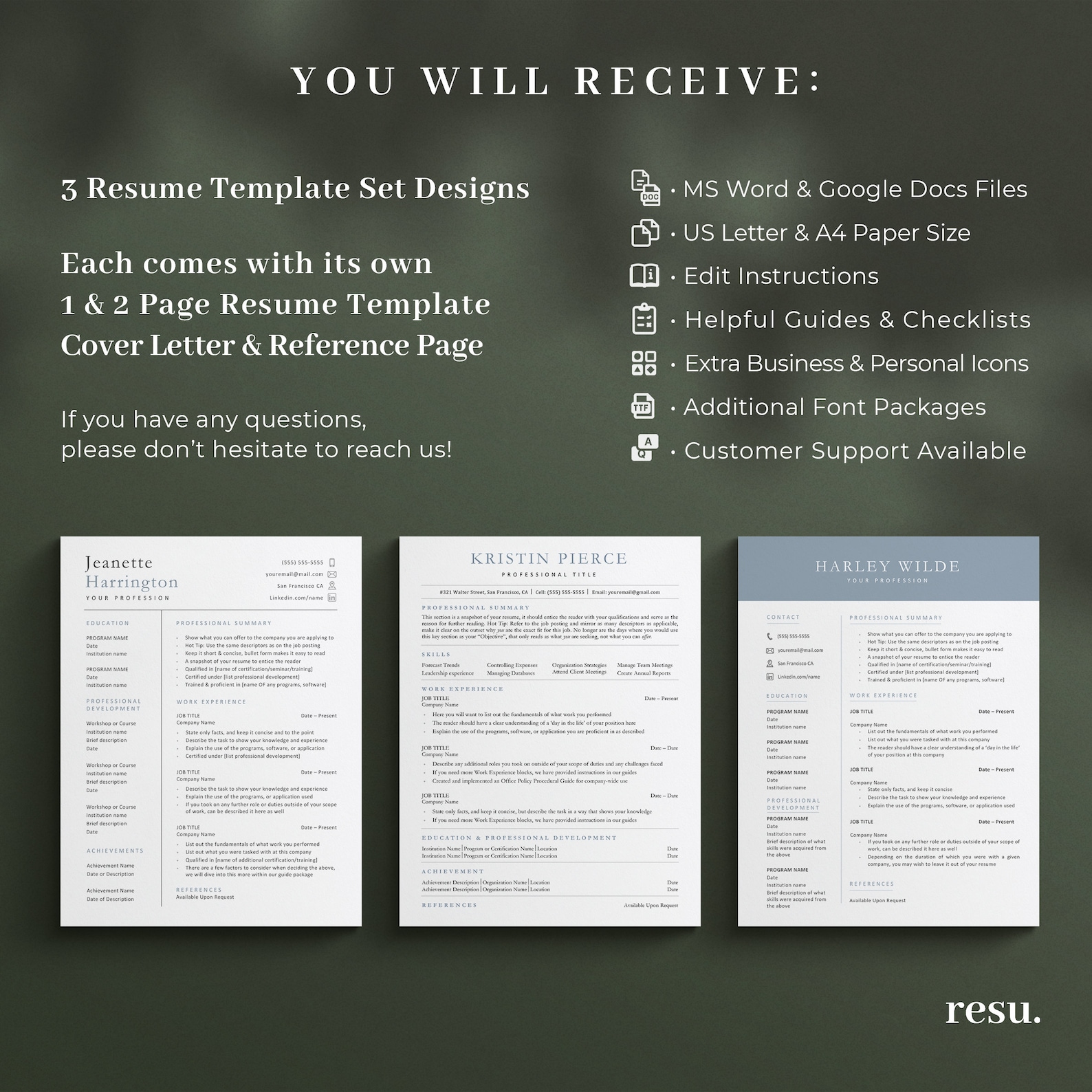 Resume Google Docs, Resume Template Word, Bundle Resumes, Cv Google ...