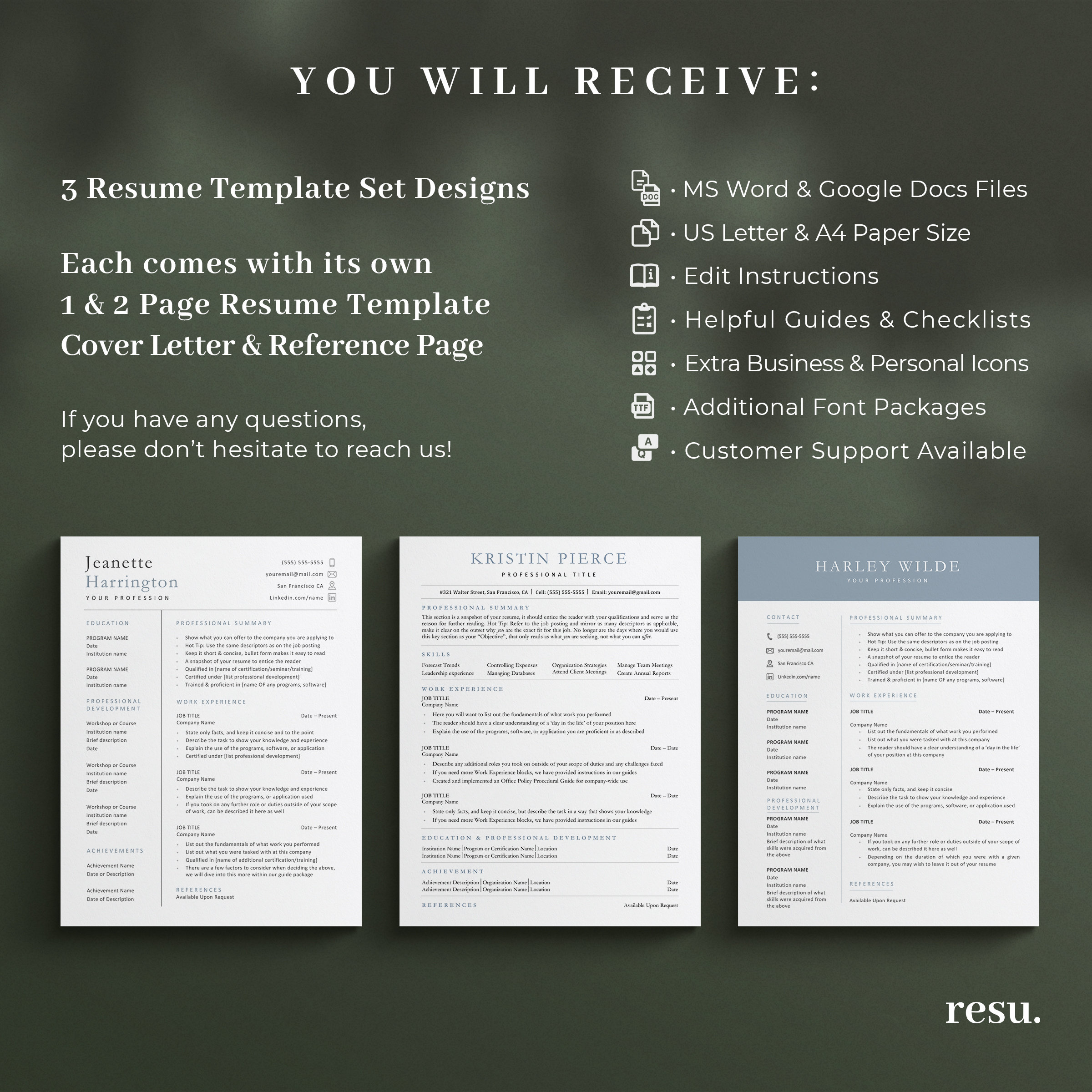 Resume Google Docs, Resume Template Word, Bundle Resumes, Cv Google ...