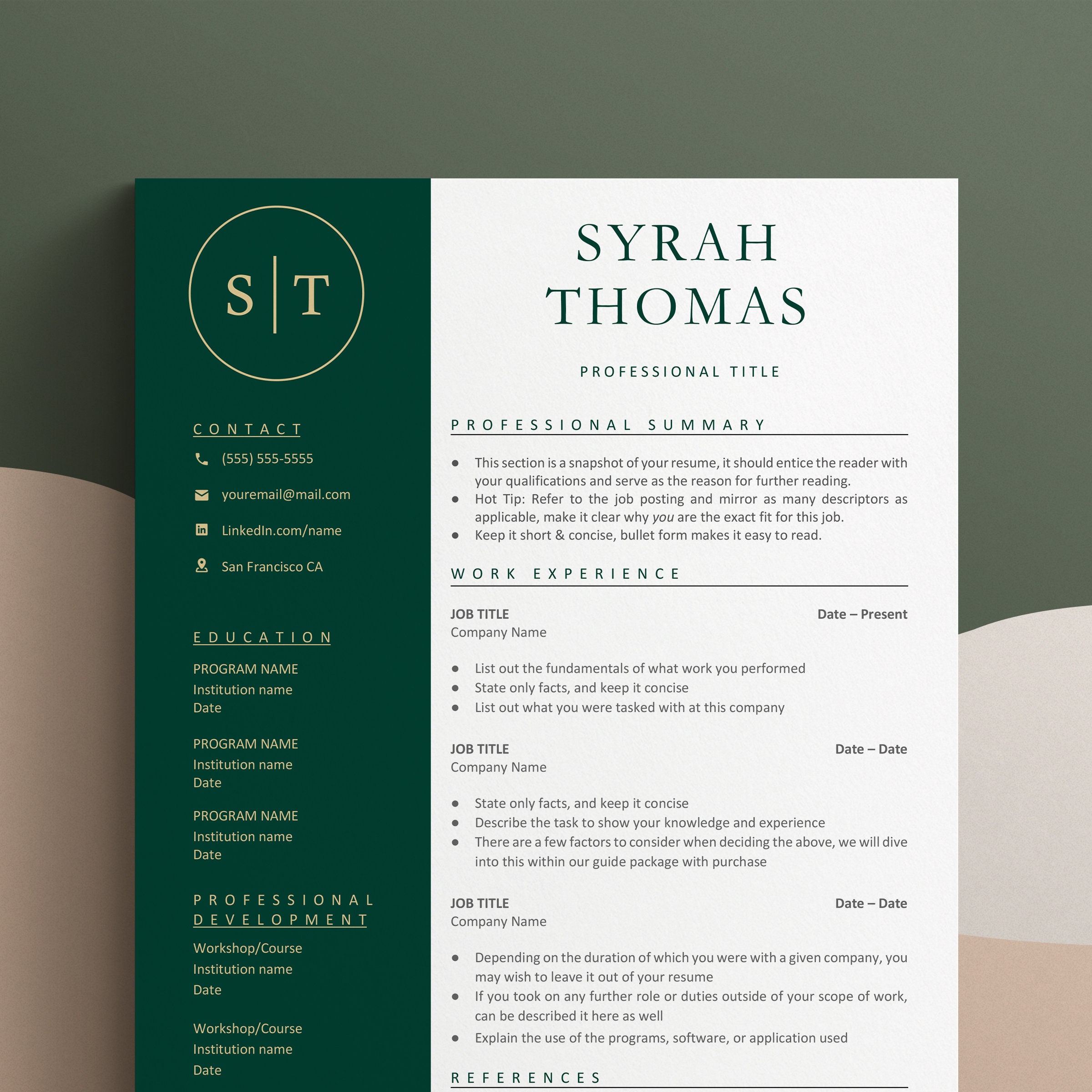 Resume Google Doc, Monogram Resume, Cv Template Word, Cv Google Docs ...