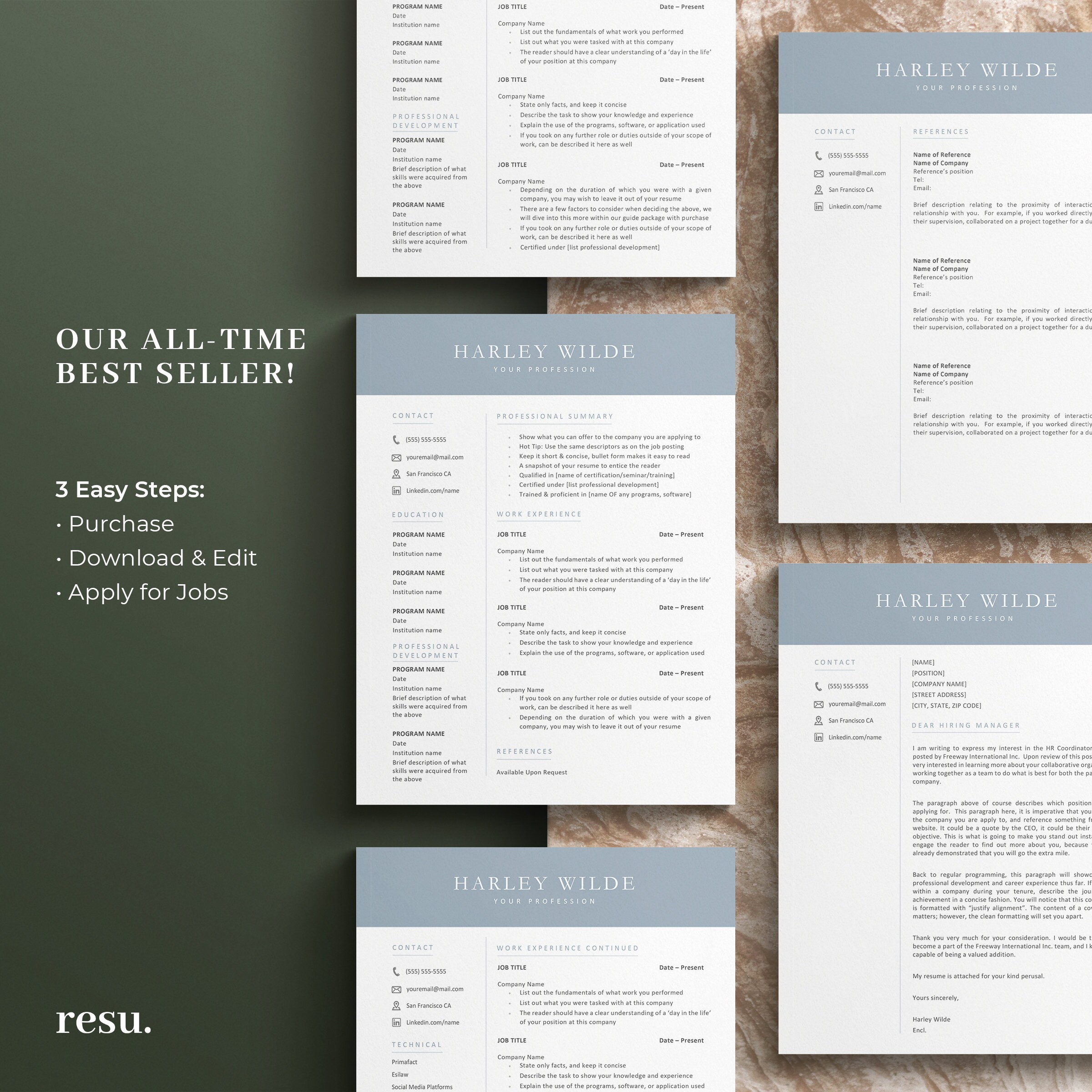 Resume Google Docs, Resume Template Word, Bundle Resumes, Cv Google ...
