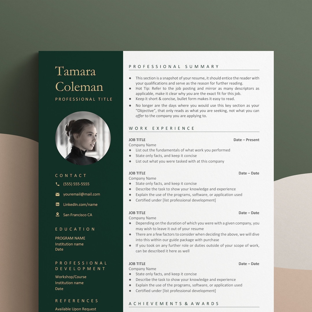 Google Docs Resume, CV Template Modern, CV Photo, CV Template ...