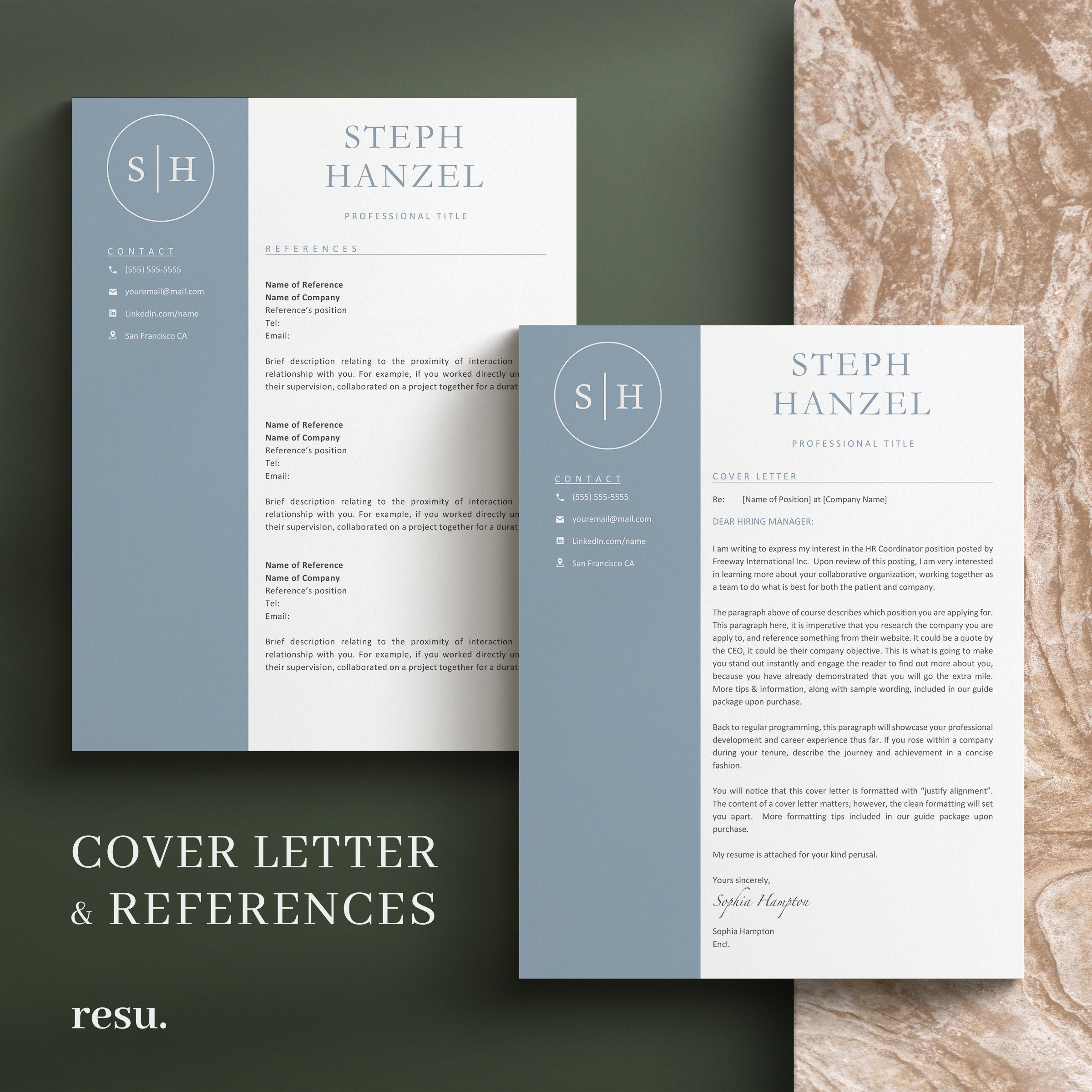 Monogram Cv Template Word, Resume Google Doc, Cv Google Docs, CV ...