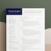 Blue Resume Template, One Page Resume, Cv Template Professional Resume ...