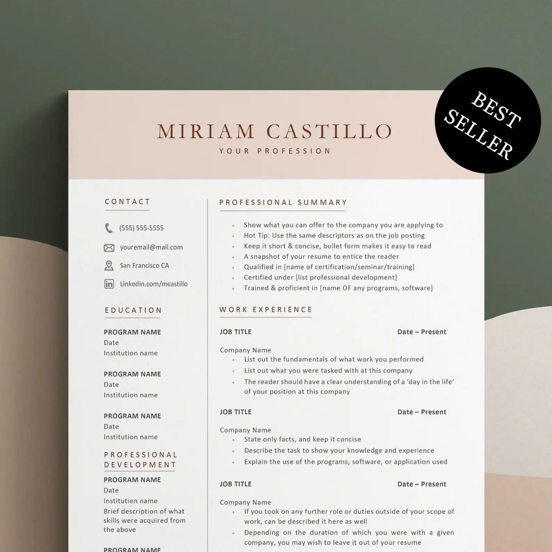 Plantilla de CV Word, CV Google Doc, CV Google Docs, Plantilla CV ...