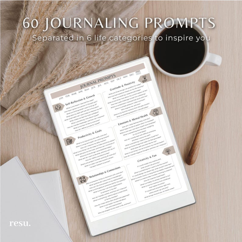 Daily Journal for Remarkable Paper Pro, Hyperlinked PDF, Rmpp Notes ...