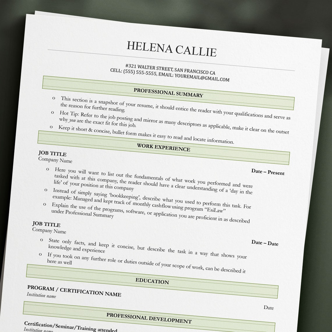 Google Docs Resume, CV Google Docs, CV Template 1 Page, Resume Template ...