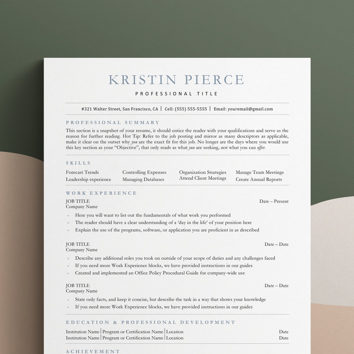 ATS Minimalist Resume Template Clean Resume Currículum - Etsy