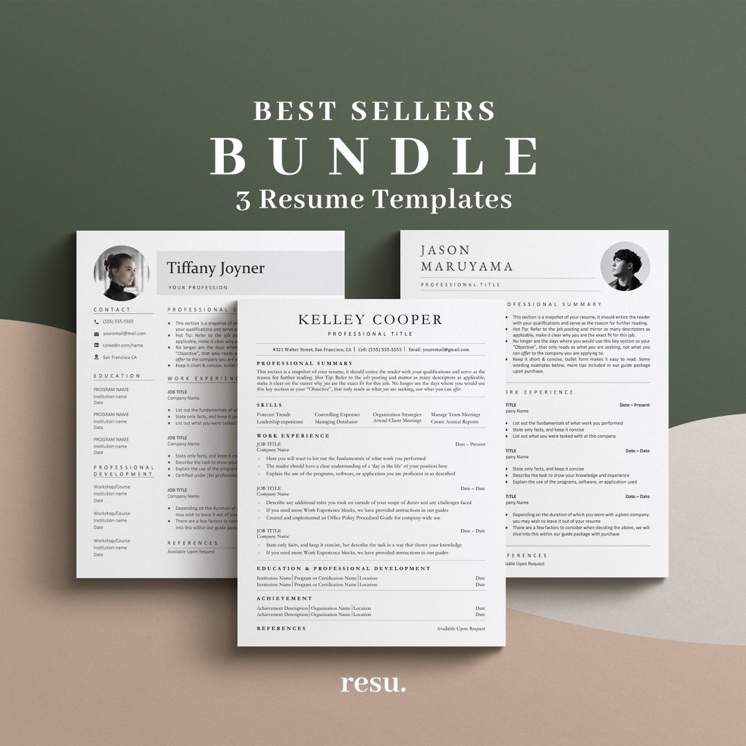 Resume Template, Resume Bundle Set, Resume Google Docs, Cv Template ...
