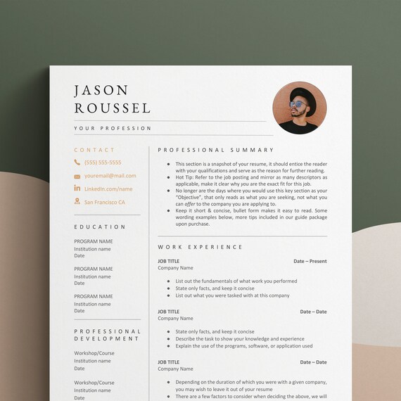 CV Template Modern Google Docs Resume College Resume - Etsy
