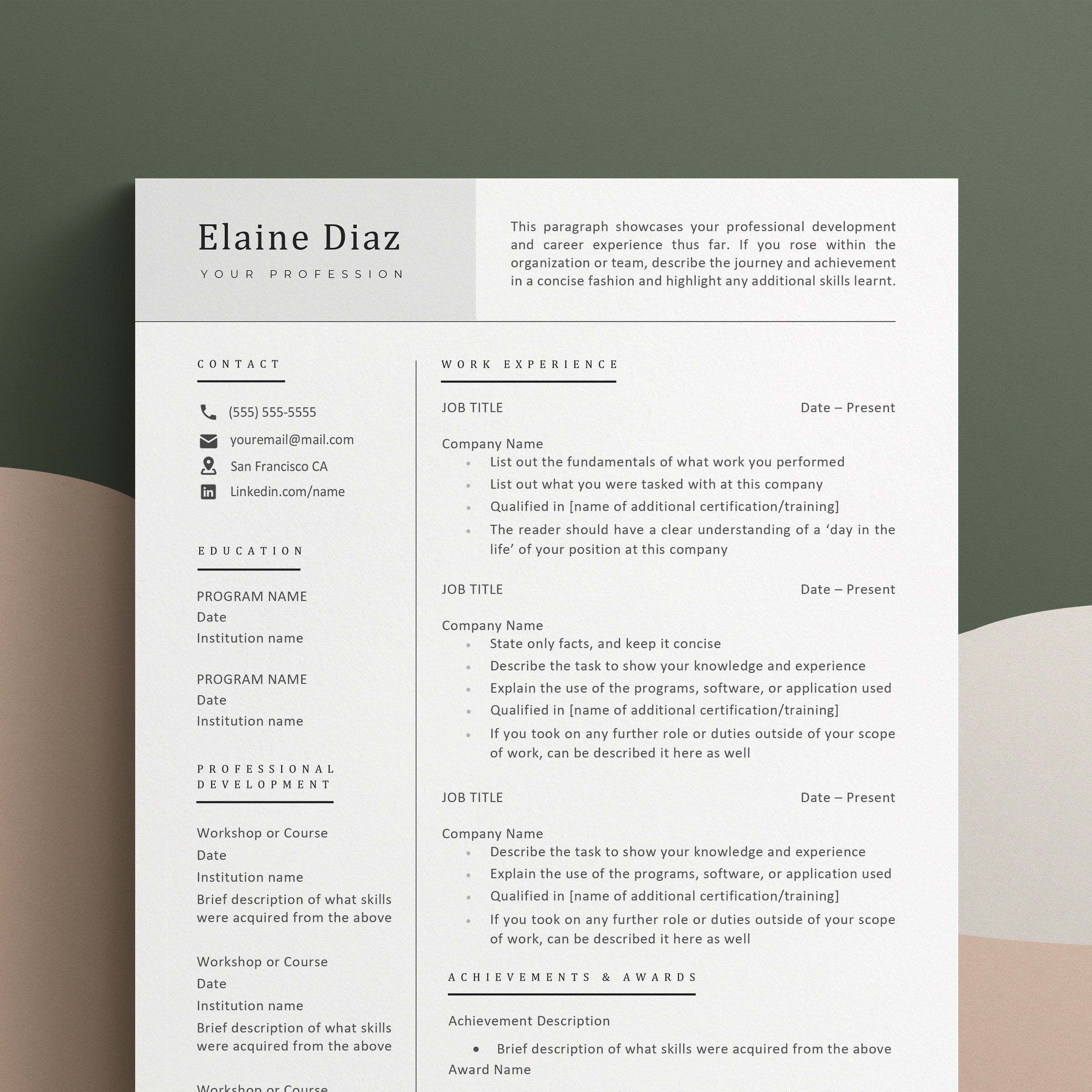 CV Resume, Cv Google Docs, Cv Template Word, Resume Google Doc, CV ...