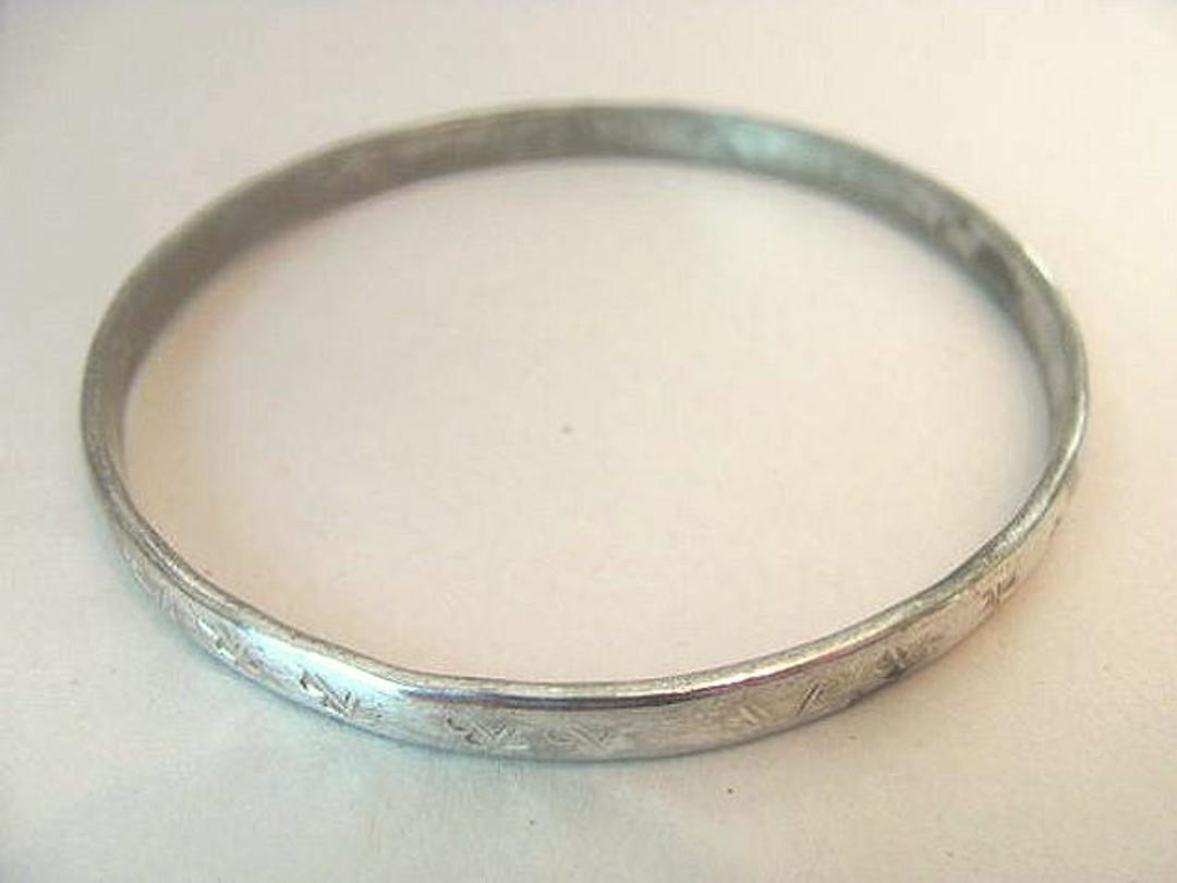 Vintage Mexico Alpaca Bangle Bracelet - Etsy