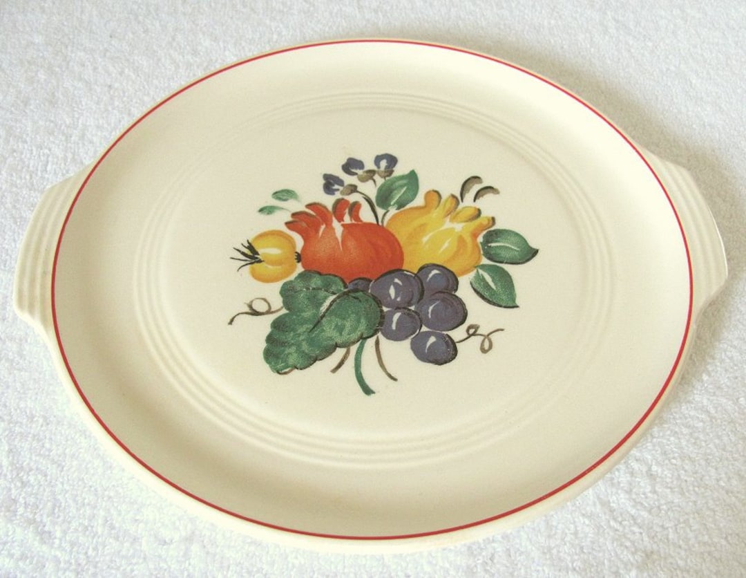 Vintage Knowles Utility Ware USA Large Serving Platter- Sequoia Pattern ...