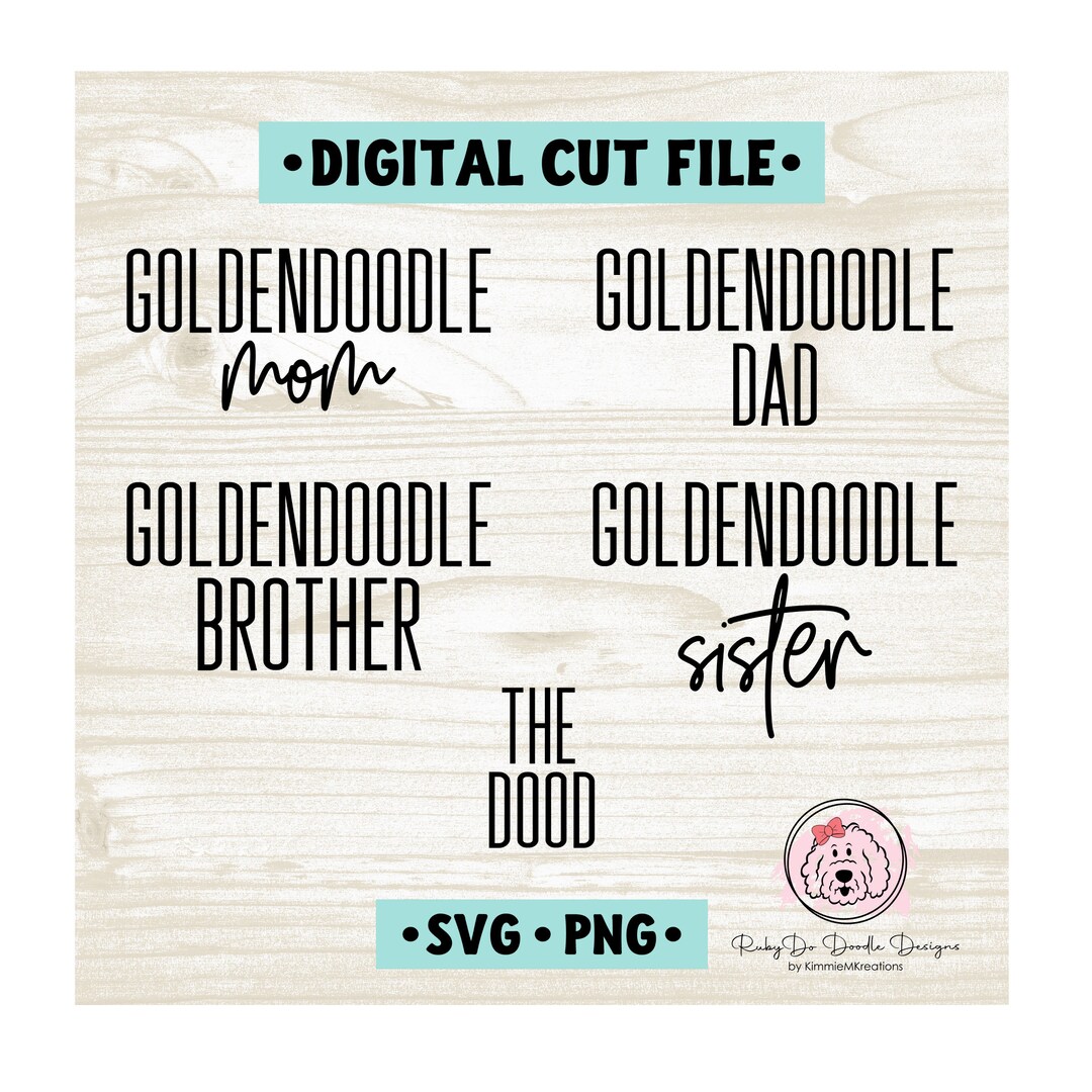 The Rubydo Goldendoodle Family SVG | Goldendoodle Mom Dad Brother ...