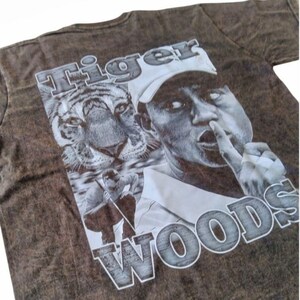 Vintage Wash Tiger Woods shhh Front and Back - Etsy