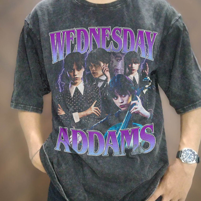 Vintage Wash Wednesday Addams T-shirt, Wednesday Addams Oversized Shirt ...