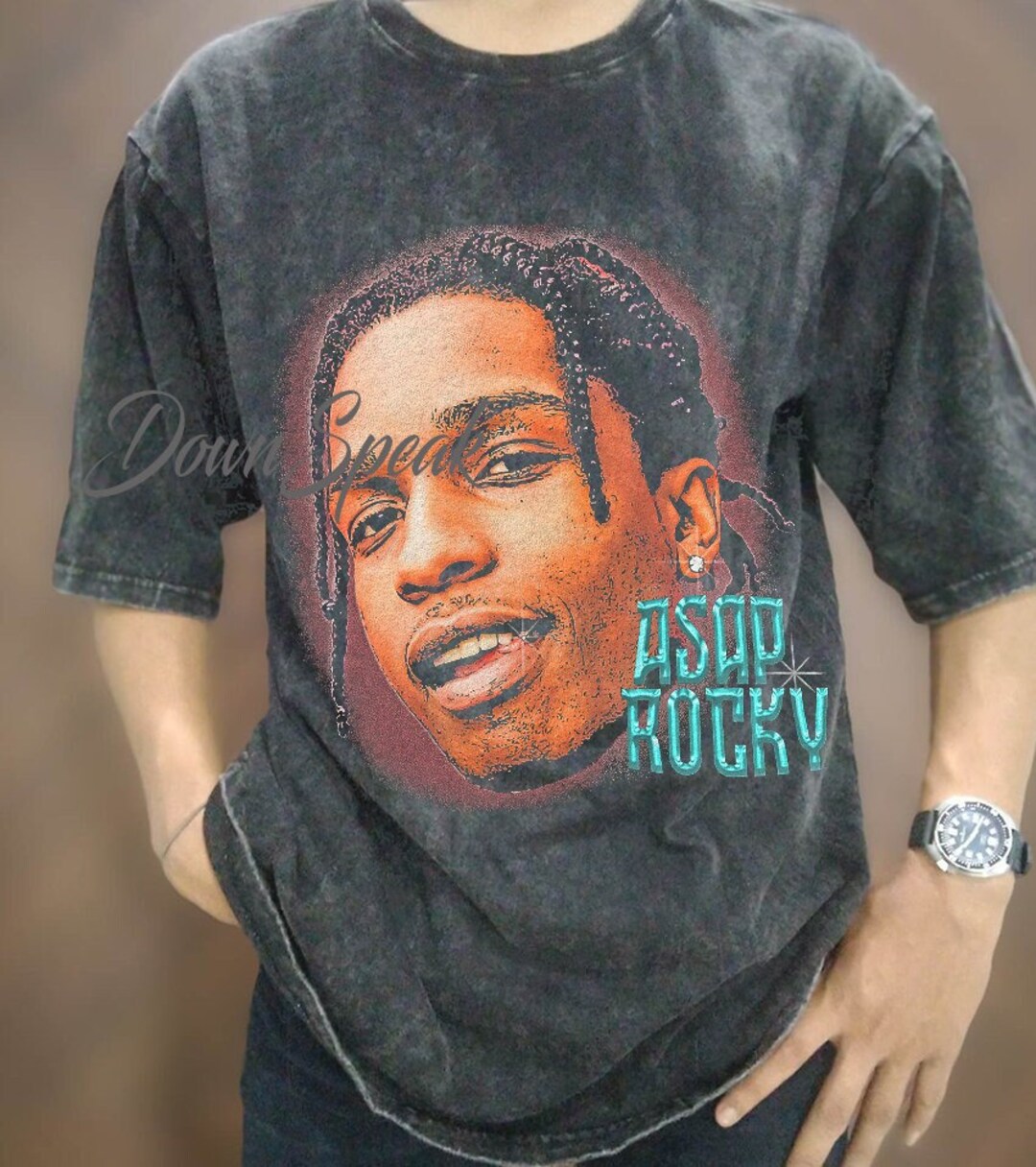 Vintage Wash ASAP Rocky Oversized T-shirt, Asap Rocky Flacko Vintage T ...