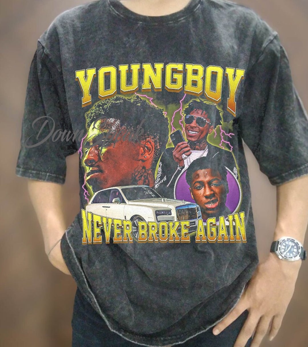 Vintage YOUNGBOY T-shirt, Kentrell Desean Gaulden Never Broke Again ...