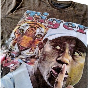 Vintage Wash Tiger Woods shhh Front and Back - Etsy