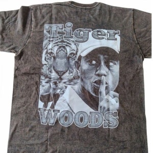 Vintage Wash Tiger Woods shhh Front and Back - Etsy