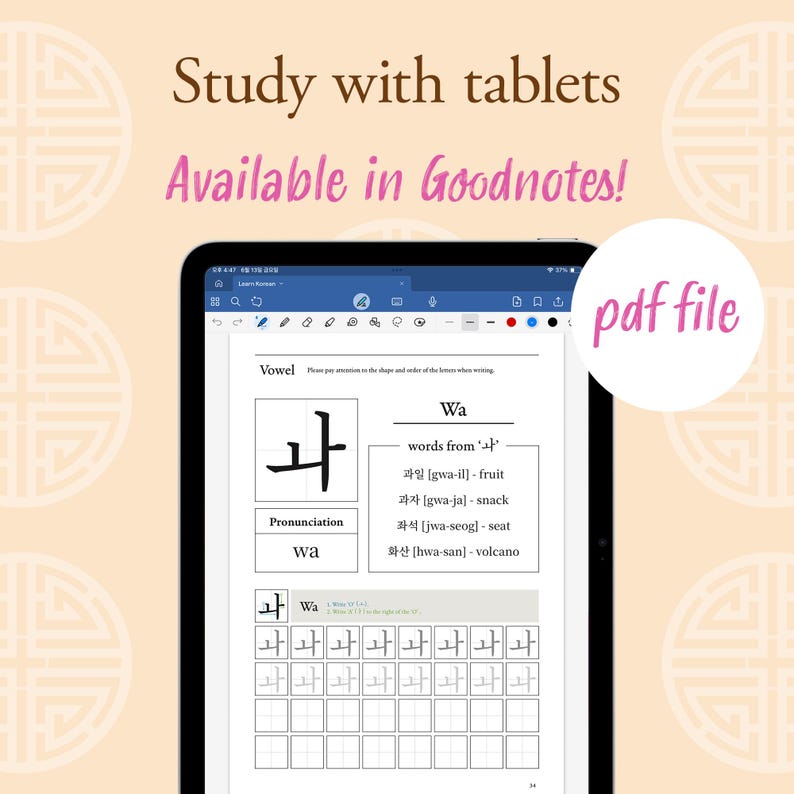 Korean Alphabet (hangul) Workbook for Beginners | Consonants and Vowels ...