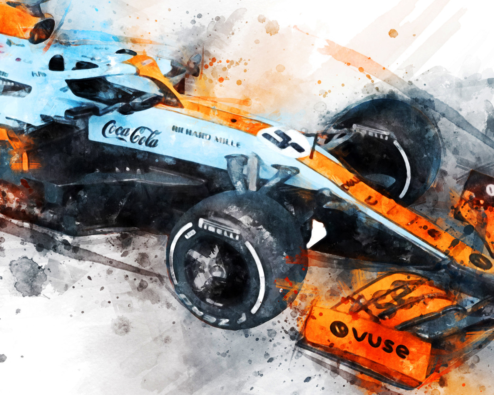 McLaren Gulf Livery McLaren F1 car poster Formula 1 art print | Etsy