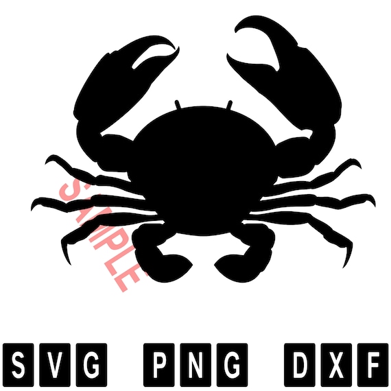 Blue Crab Silhouette Vector .eps .dxf .svg .png. Vinyl - Etsy
