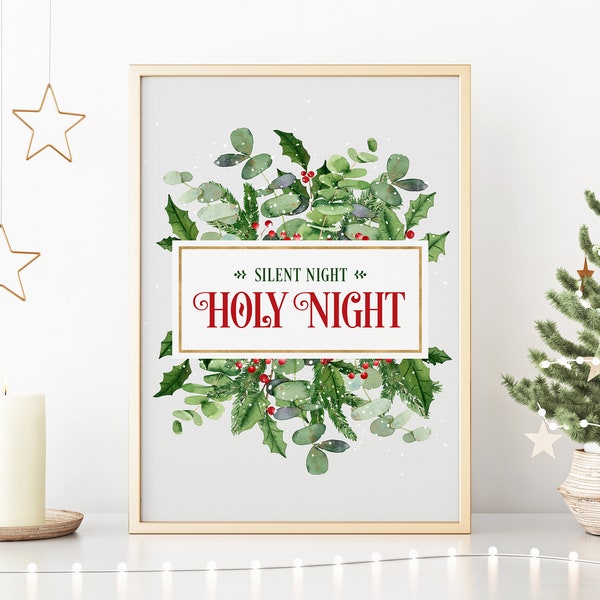Silent Night Wall Decor - Etsy