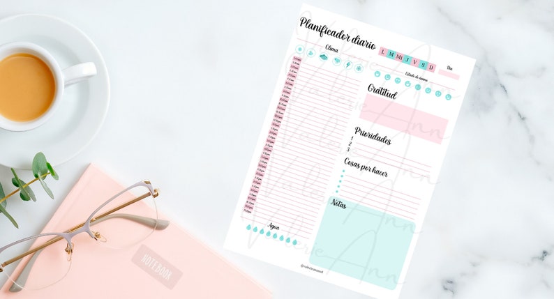 Planificador Diario Por Hora En Español. Daily Planner by Hour in ...