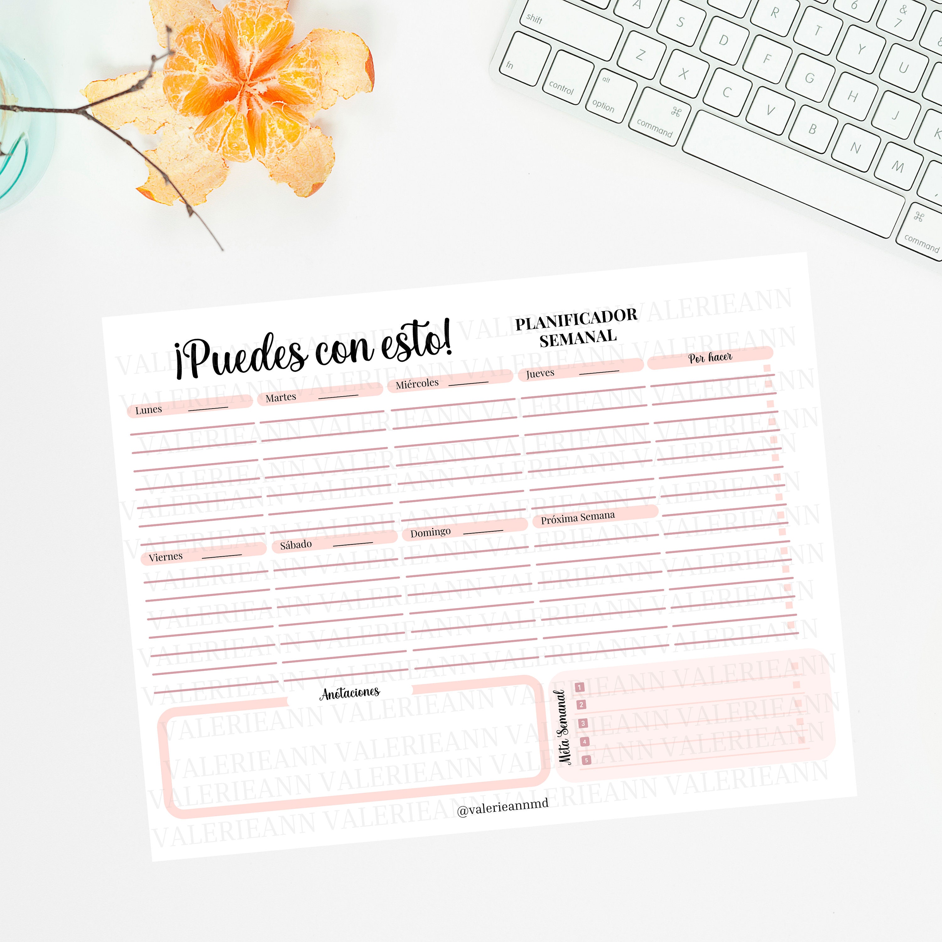 Spanish Planner, Organizador Semanal, Español Planificador, Planeador ...