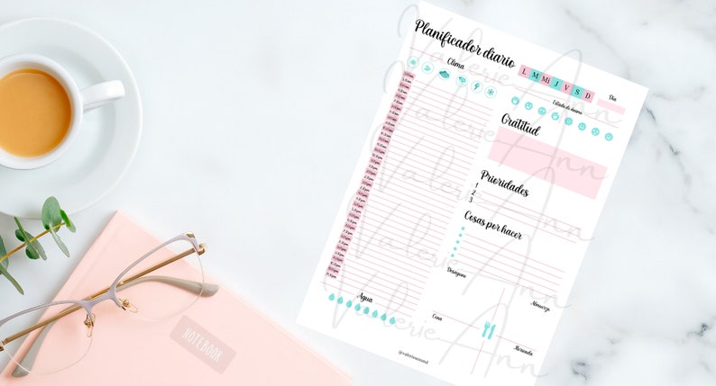 Planificador Diario Por Hora En Español. Daily Planner by Hour in ...