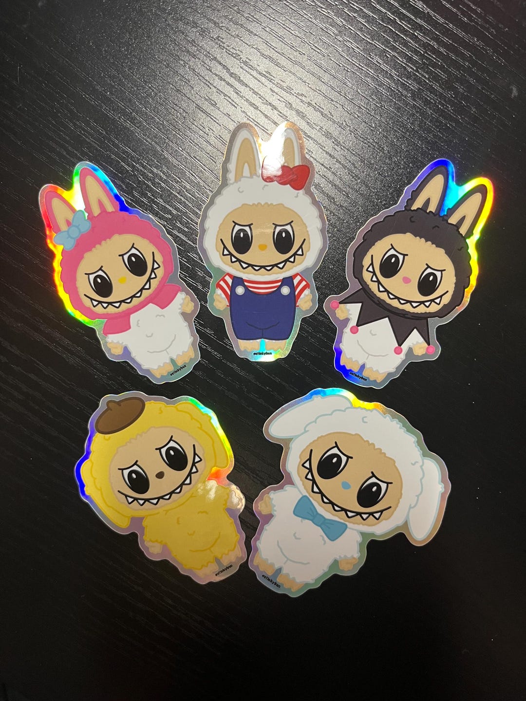 Labubu X Sanrio Holographic Vinyl Sticker - Etsy