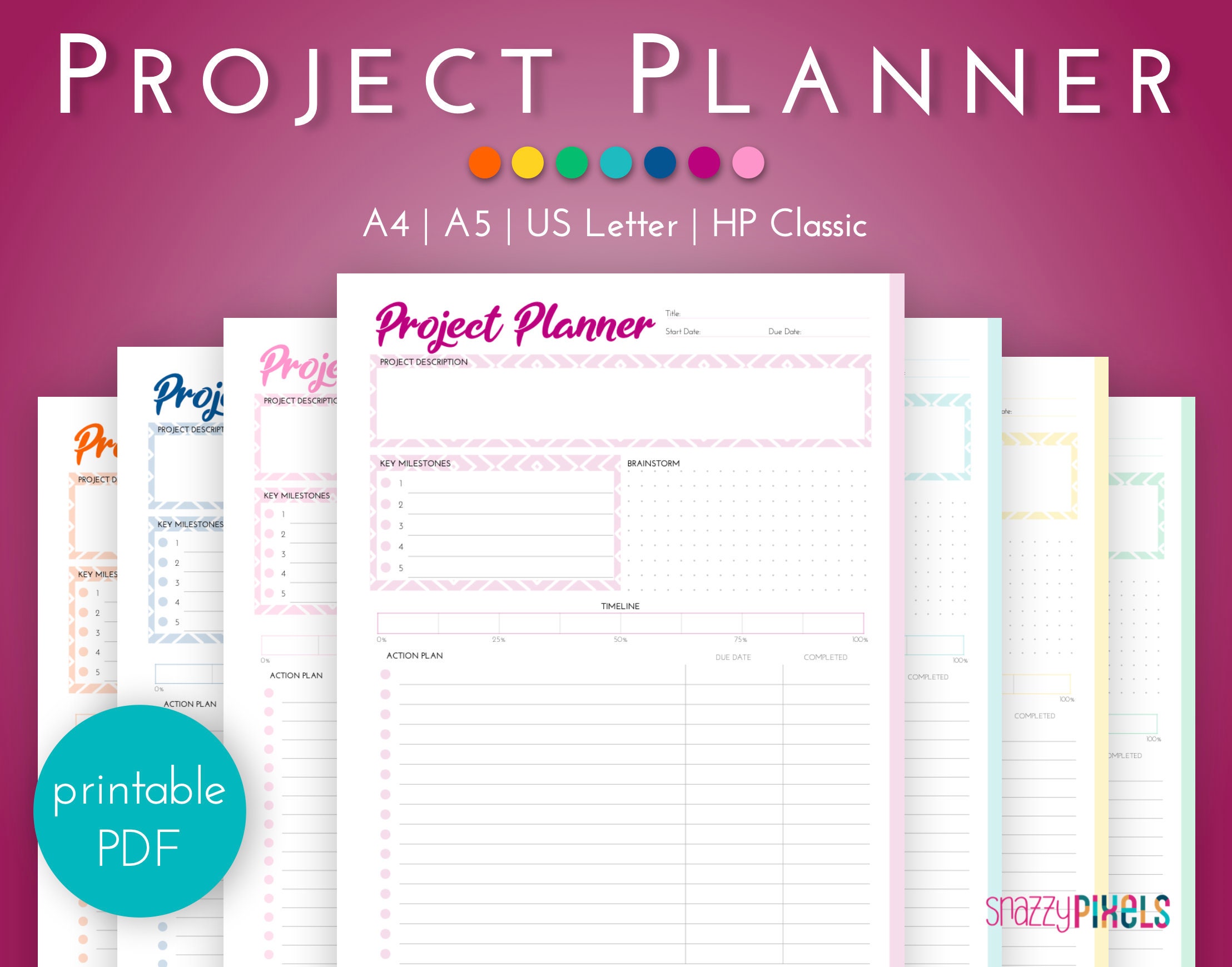 Project Planner Printable Project Template Project Tracker - Etsy