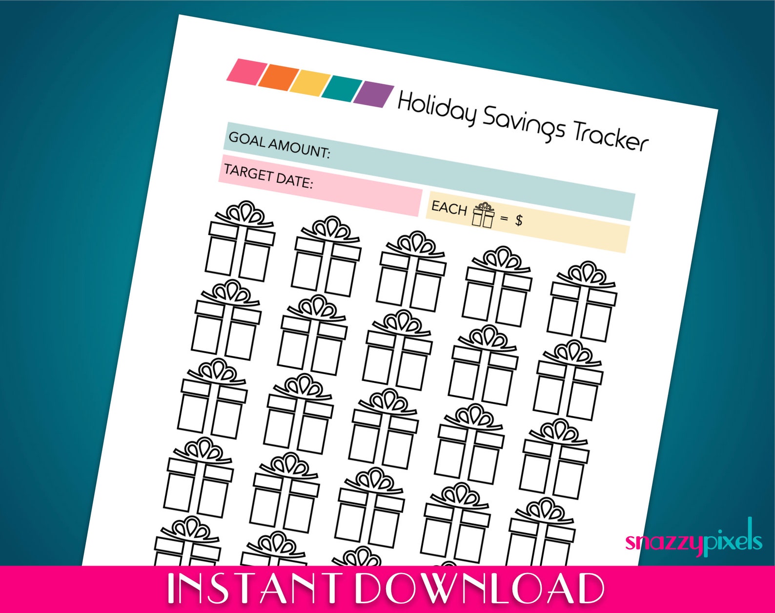 holiday-savings-tracker-printable-pdf-christmas-savings-etsy