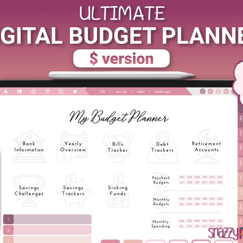 Digital Budget Planner for Goodnotes Paycheck Budget Finance - Etsy