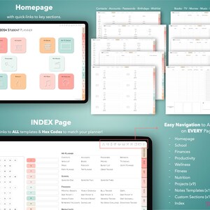 ALL-IN-ONE Digital Student Planner coral 2023-2024 Academic - Etsy