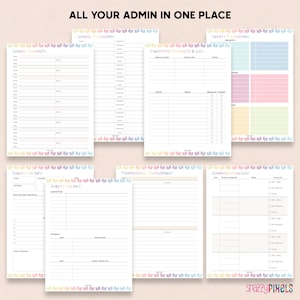Teacher Planner Printable (rainbow), Undated Teaching Binder, Lesson ...
