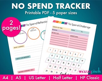 30 Day No Spend Challenge Instant Download PDF Printable + Goodnotes ...