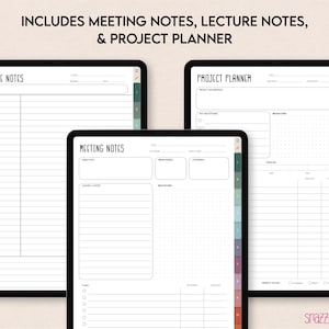 5 Digital Notebooks (boho), 12 Tabs for Goodnotes Notability, Digital ...