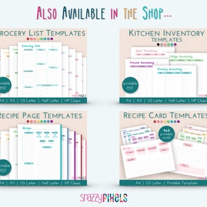 Meal Planner Printable PDF, Weekly Meal Planner, Monthly Meal Plan ...