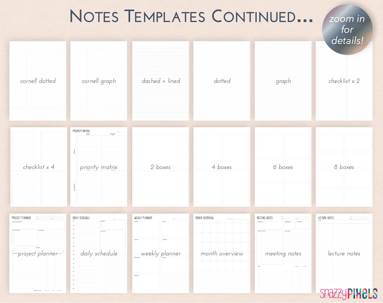 5 Digital Notebooks neutrals 12 Tabs for Goodnotes - Etsy