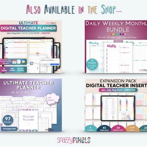 Teacher Planner Printable (rainbow), Undated Teaching Binder, Lesson ...