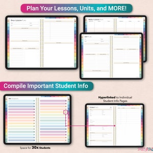 Digital Teacher Planner Inserts, Teaching Planner, Academic Planner ...