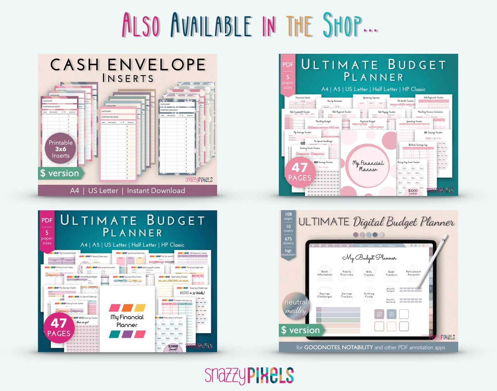 Budget Planner Printable PDF neutrals, Financial Planner Printable ...